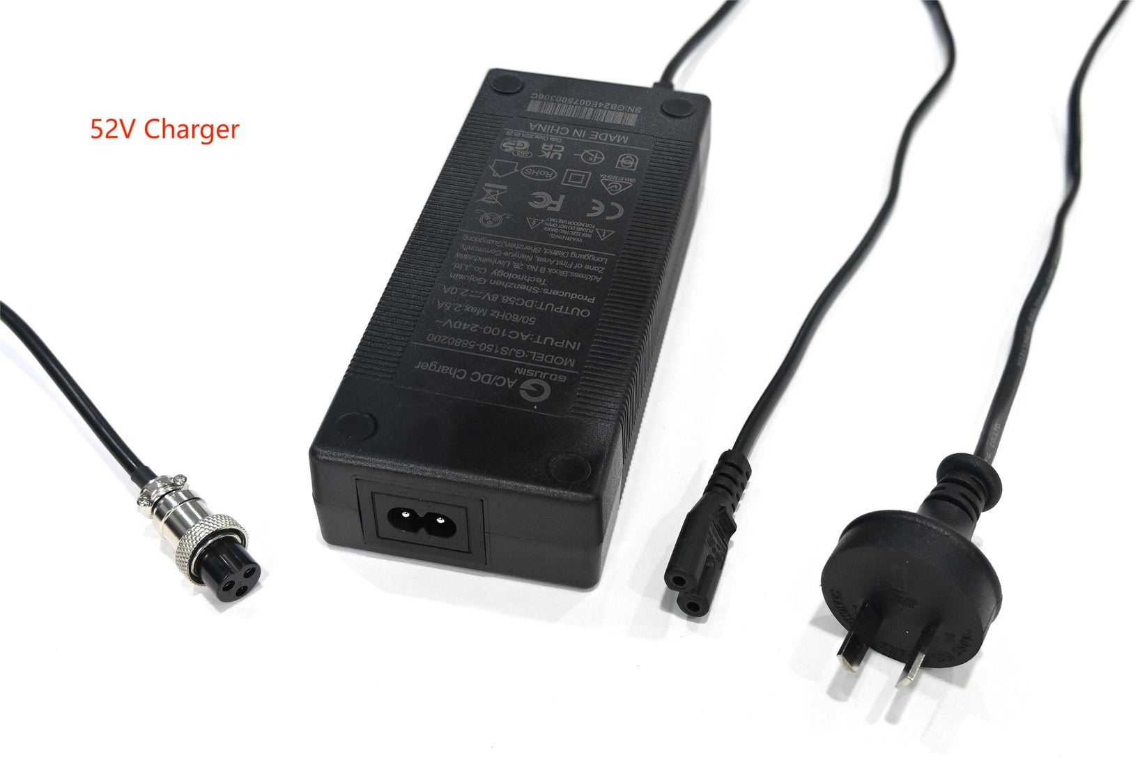 52V ORIGINAL DRAGON CHARGER FOR CYCLONE PRO, RAPTOR, X10 HUNTER,BEXLEY